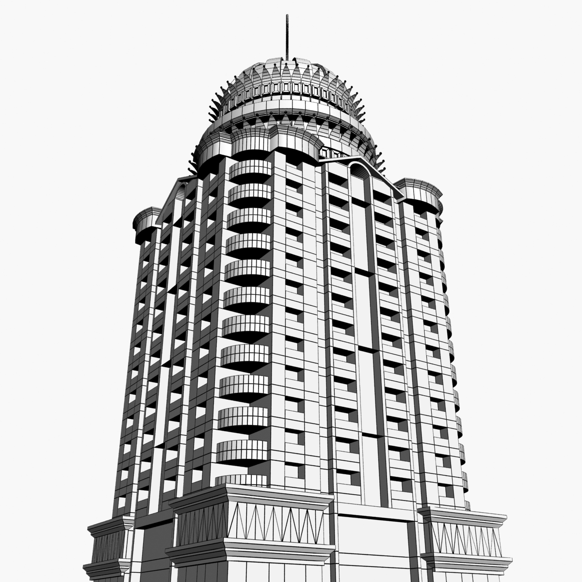 princess tower dubai 3d max