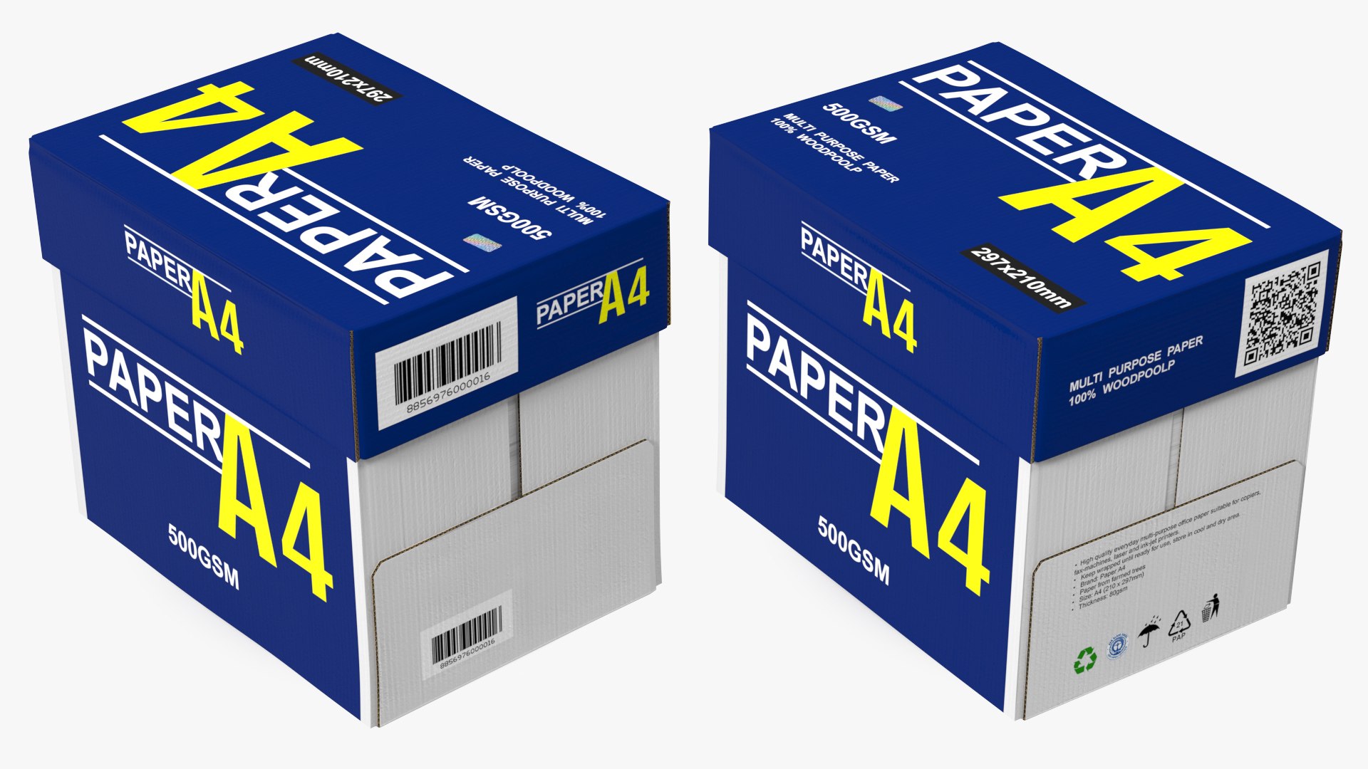 A4 Multipurpose Paper Box 80 Gsm 3D model - TurboSquid 1783933
