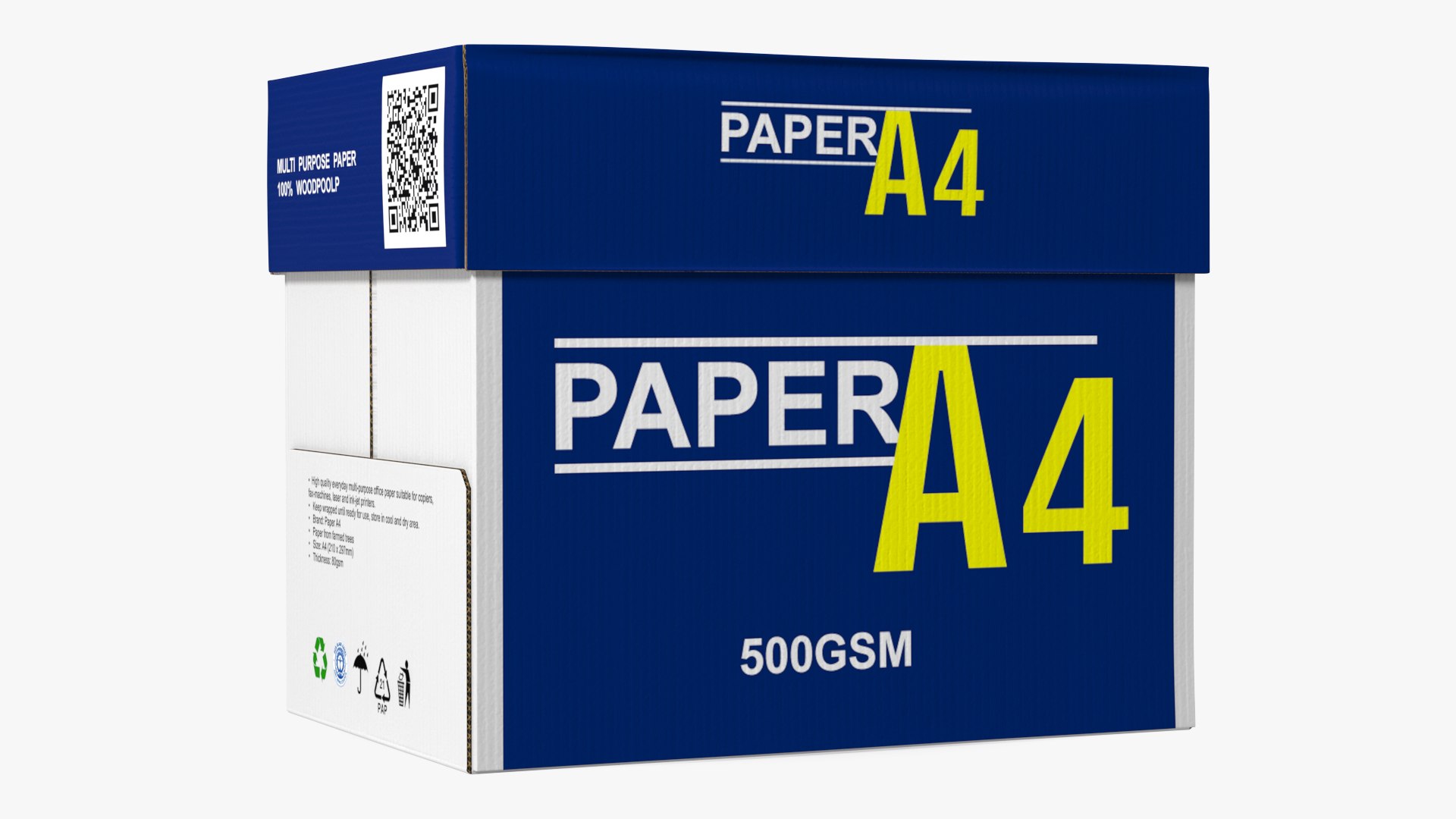 A4 Multipurpose Paper Box 80 Gsm 3D Model - TurboSquid 1783933