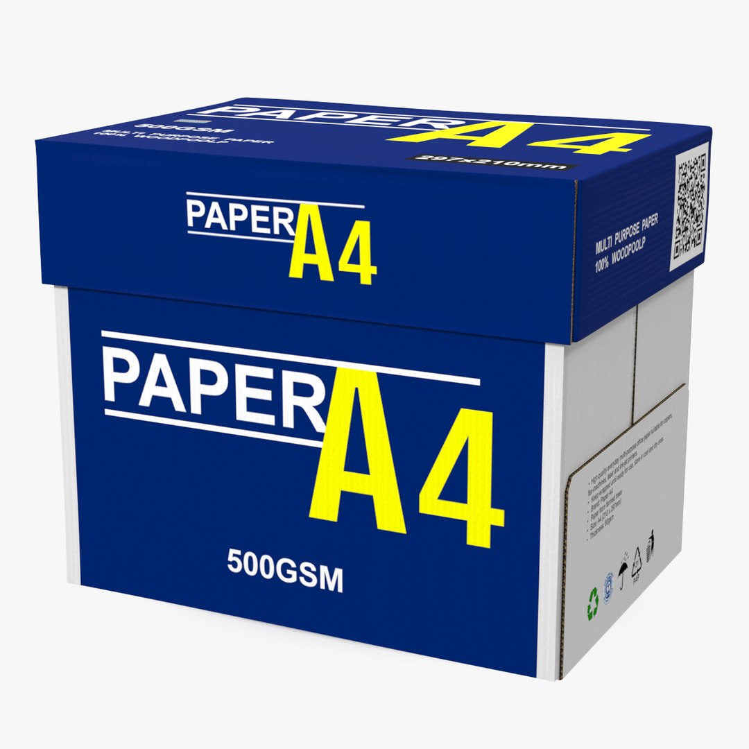 A4 Multipurpose Paper Box 80 Gsm 3D model - TurboSquid 1783933