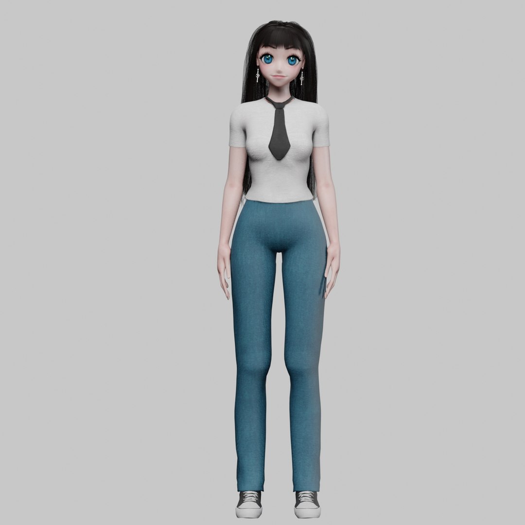 3D Cool Basic Girl V35584 Model - TurboSquid 2270680