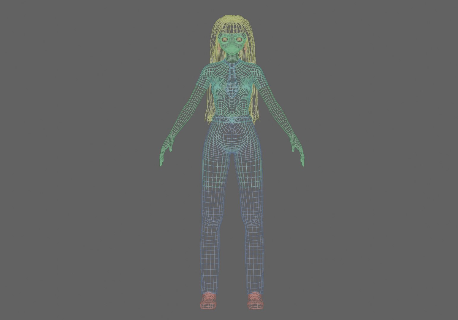 3D Cool Basic Girl V35584 Model - TurboSquid 2270680