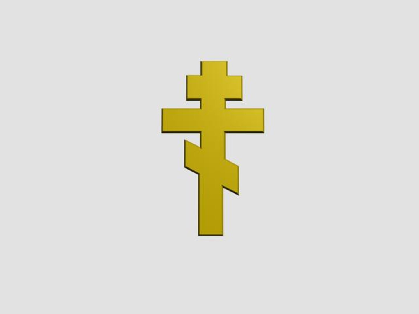 3d Russian Ortodox Cross Model