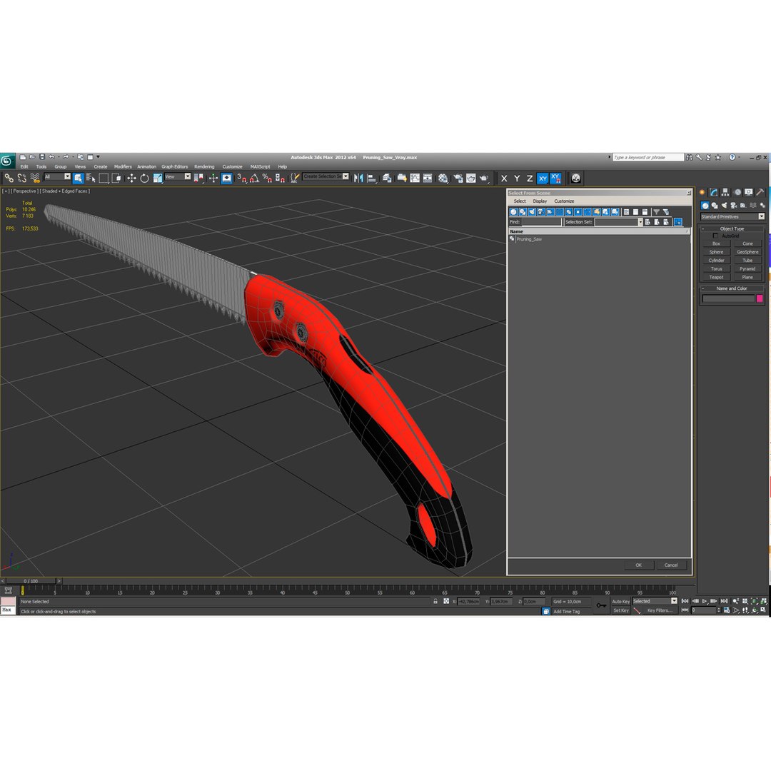 pruning saw 3d model