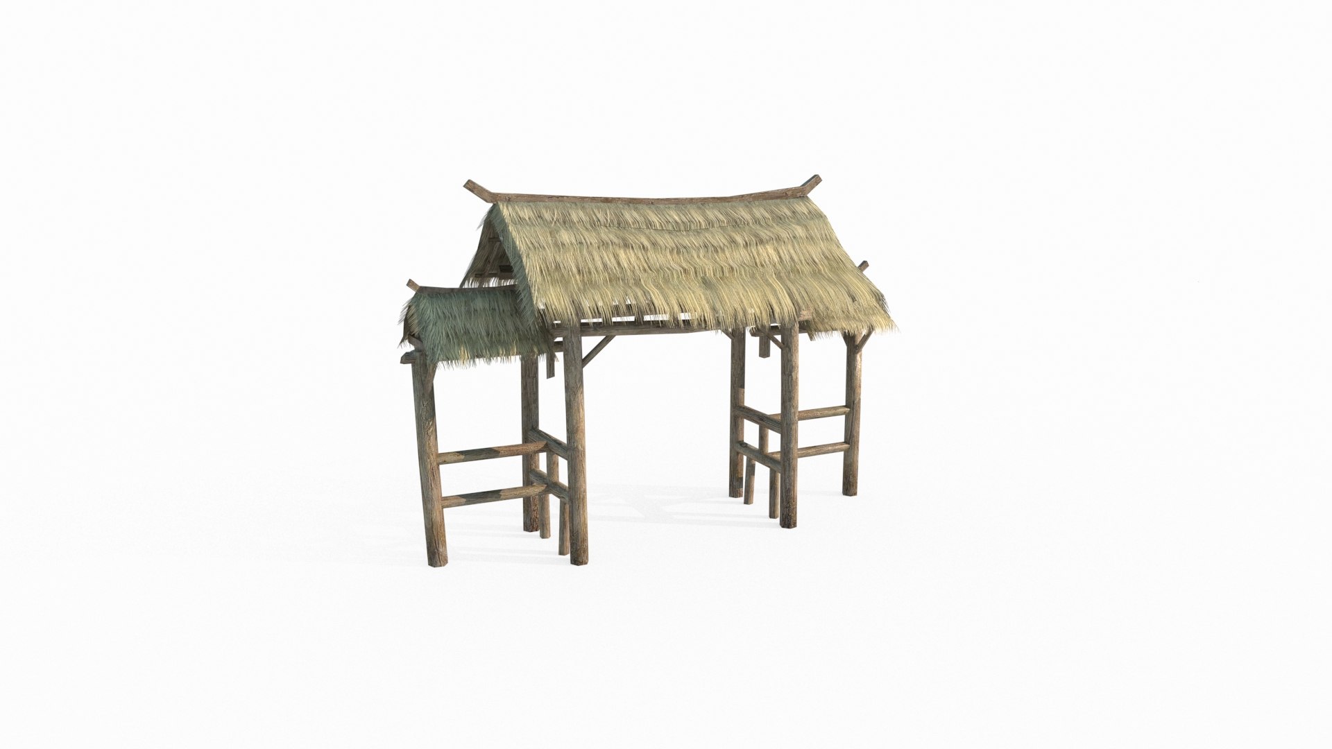 3D Ancient Asian Architecture Rural Gates Model - TurboSquid 2096111