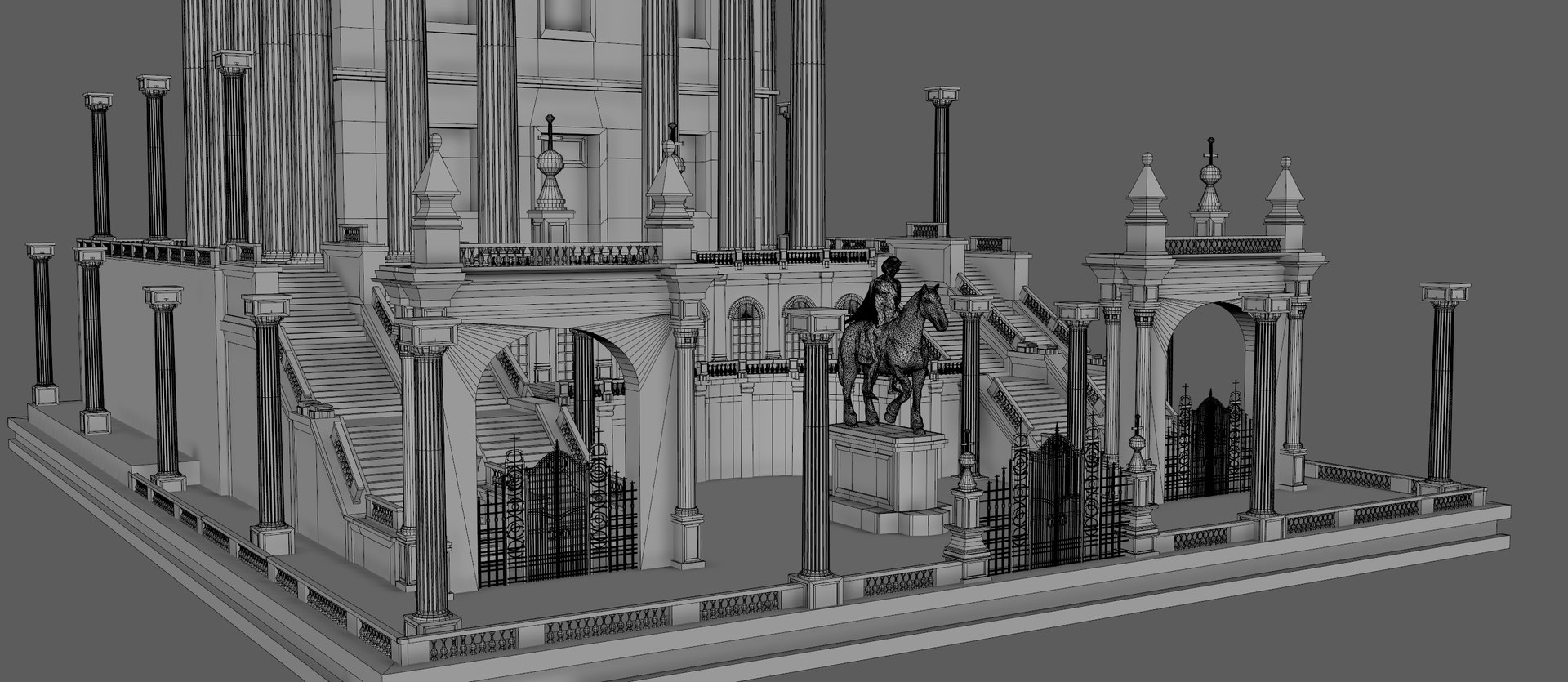 3D Classic Temple House Model - TurboSquid 2239292