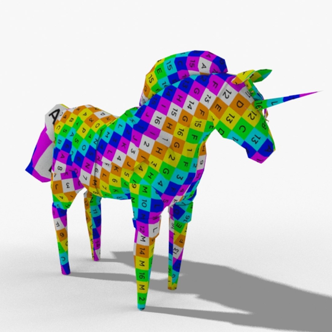 Paper Unicorn 3d Model