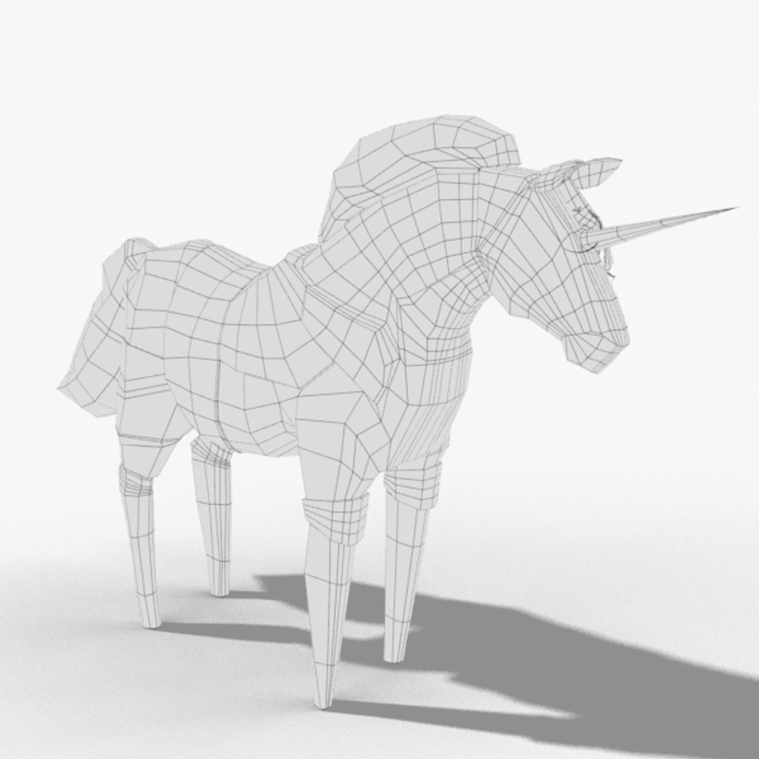 Paper Unicorn 3d Model
