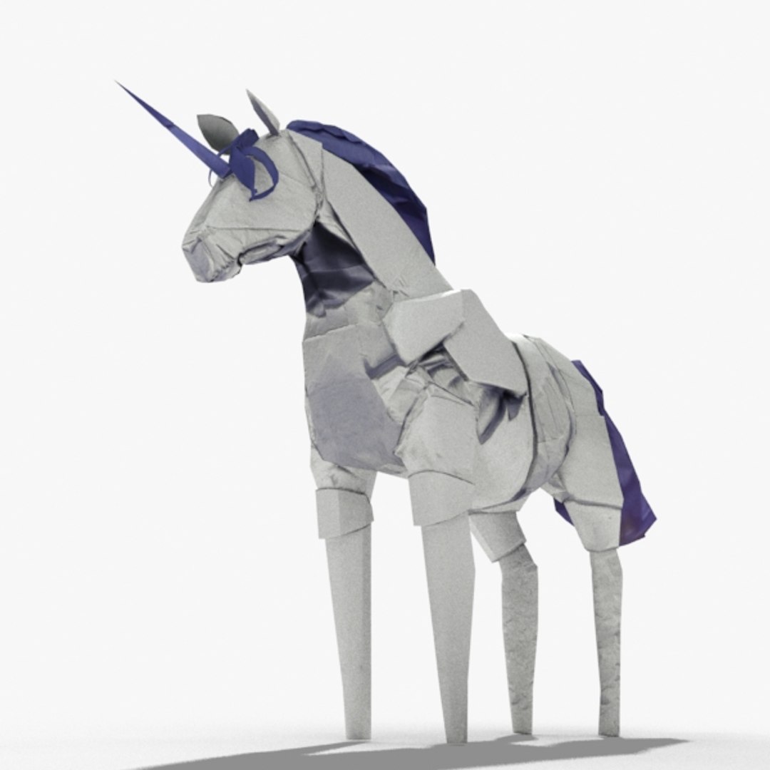 Paper Unicorn 3d Model
