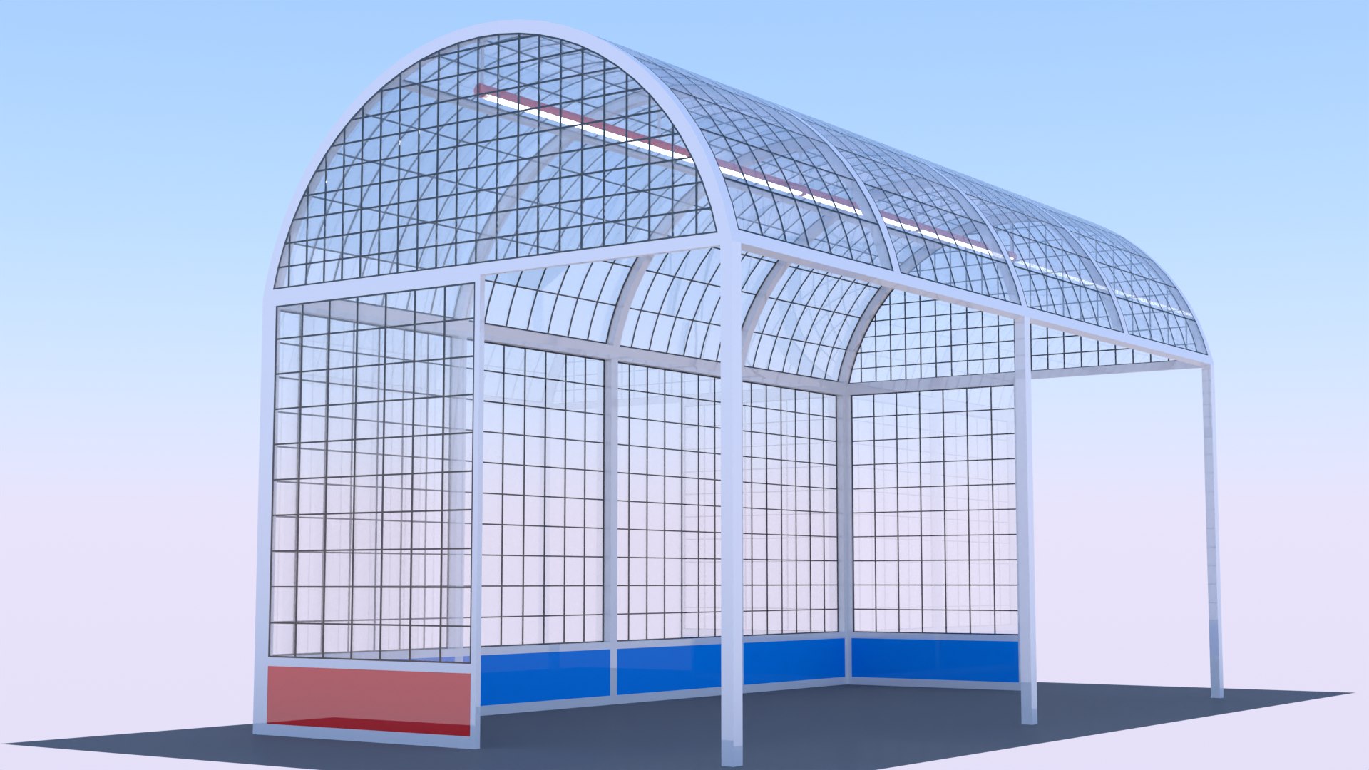 3D model Bus stop enclosure II - TurboSquid 2150287