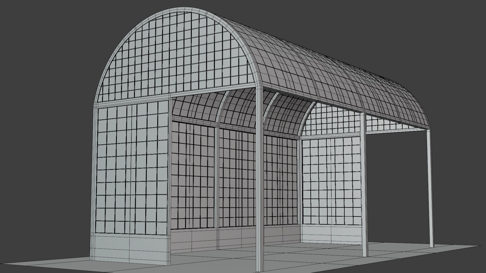 3D model Bus stop enclosure II - TurboSquid 2150287