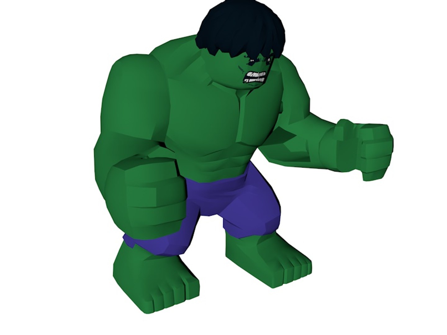3d Lego Hulk Model