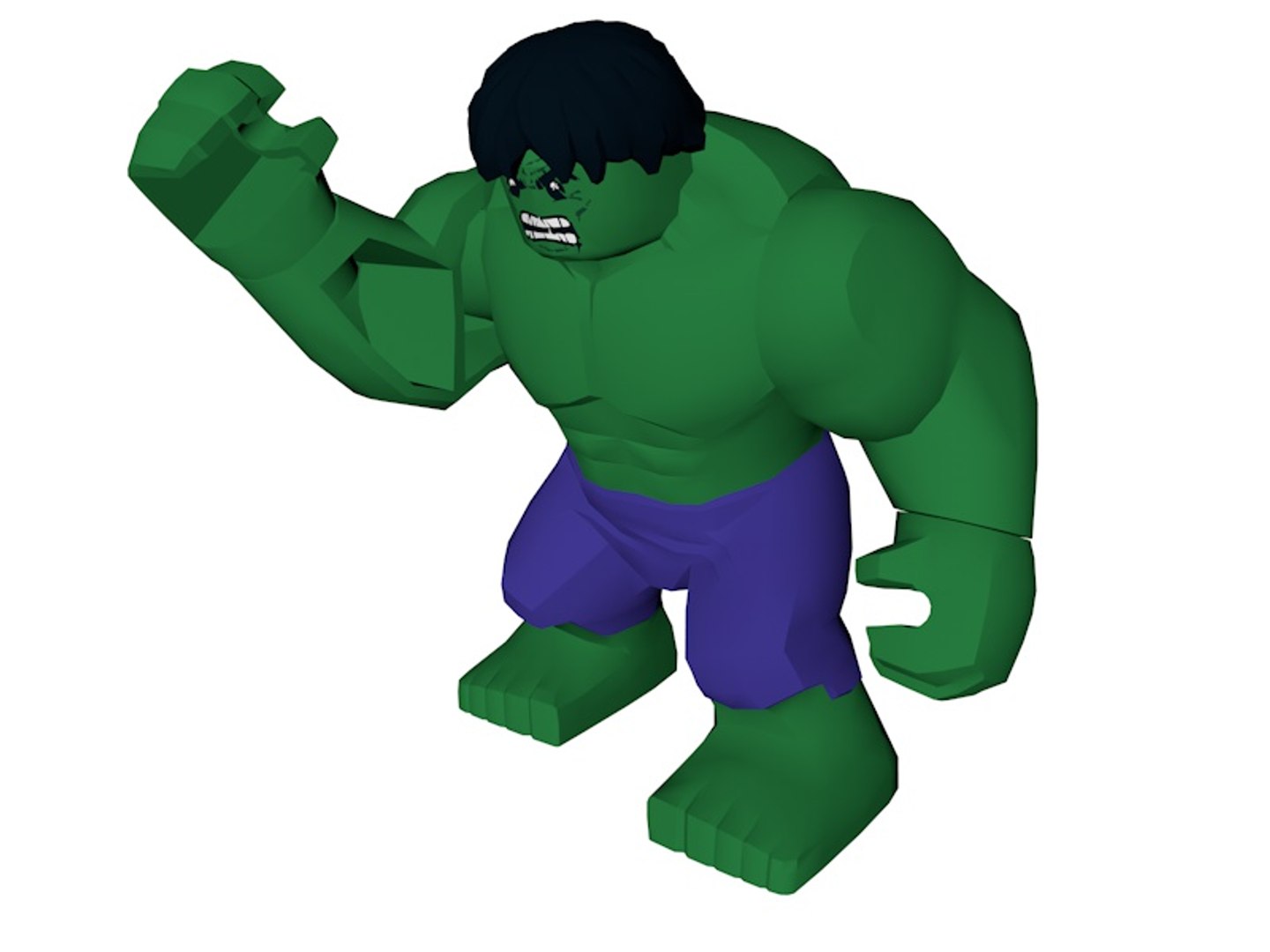 3d Lego Hulk Model