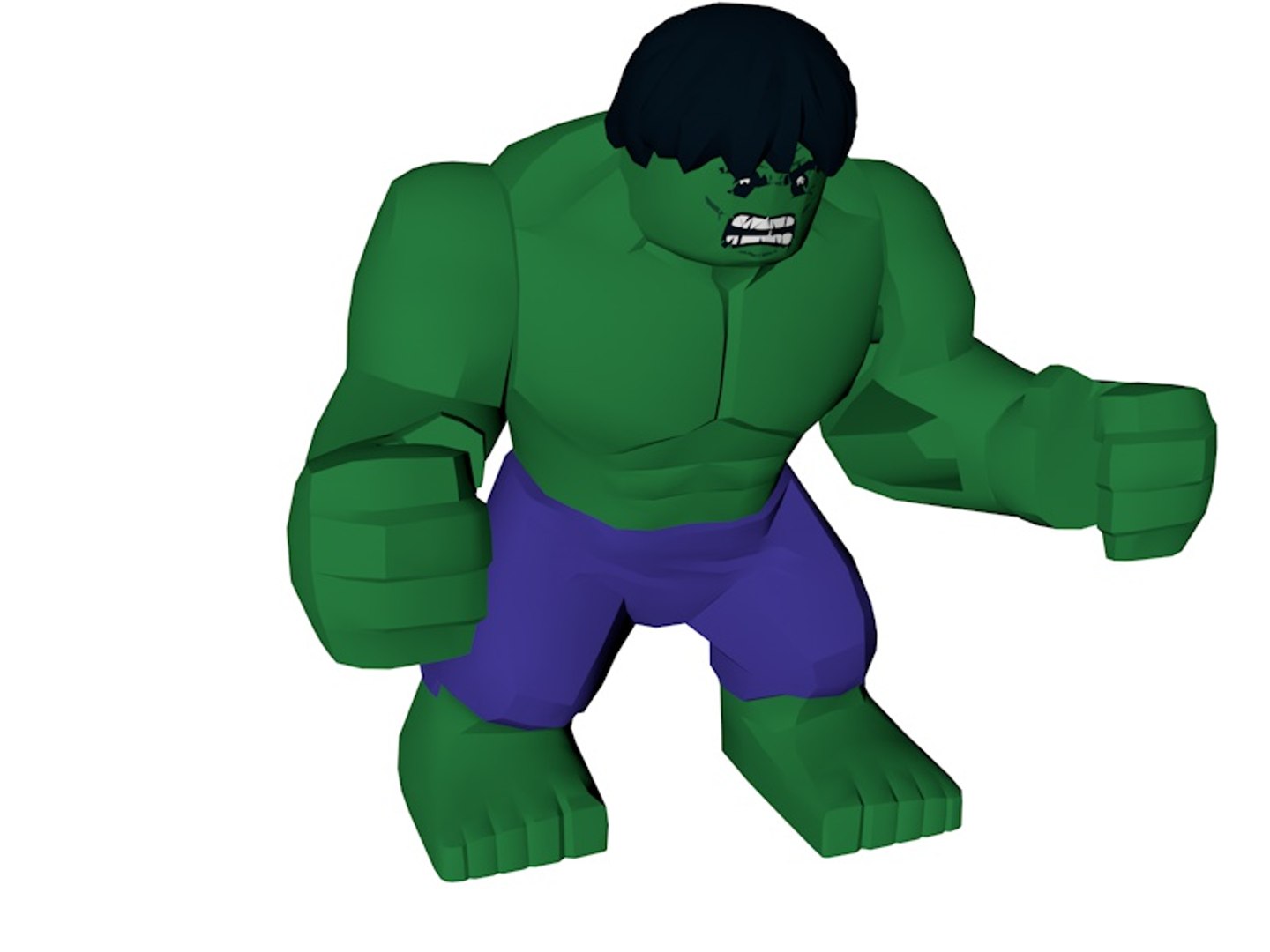 3d Lego Hulk Model