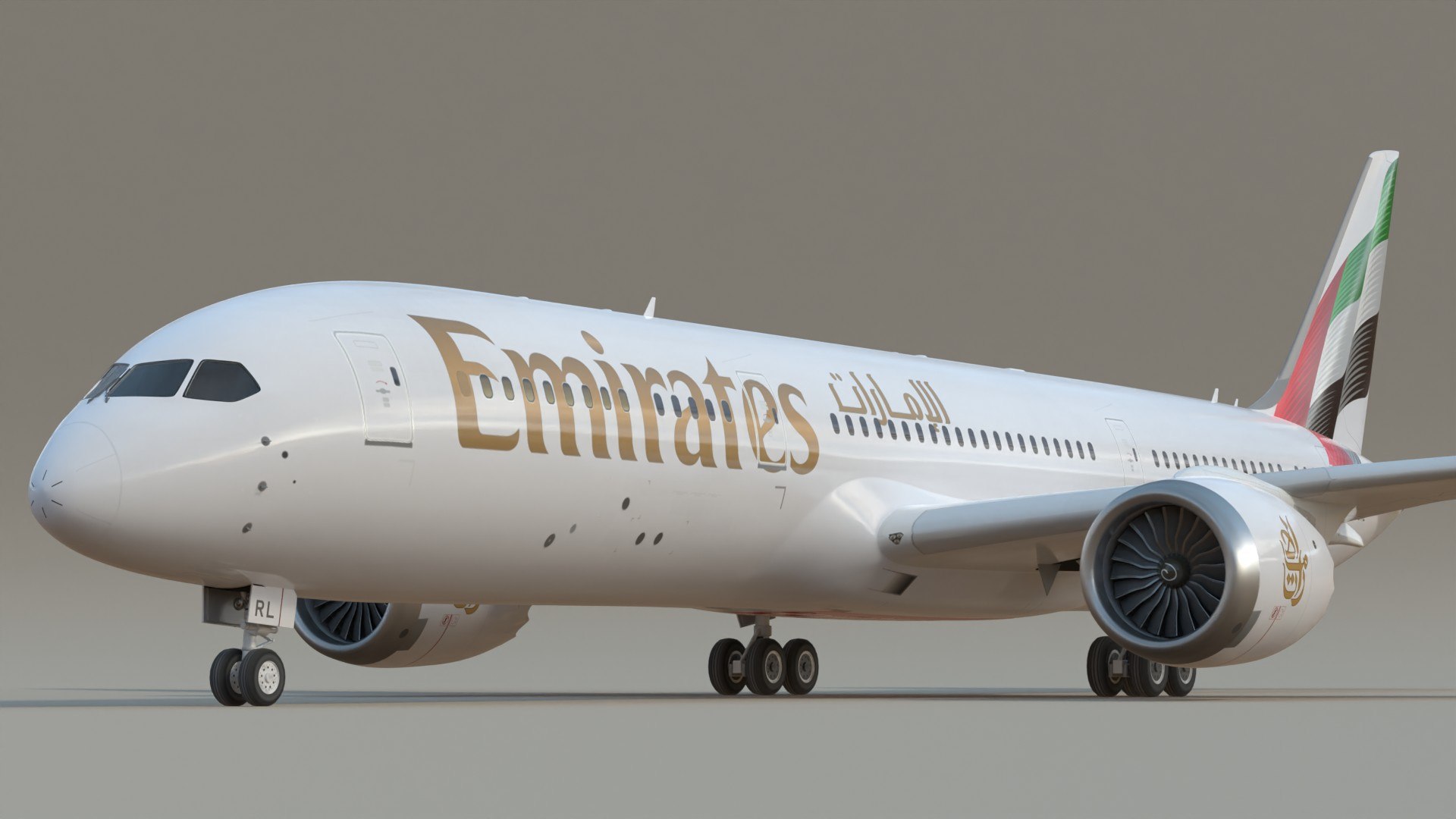 3D Emirates Boeing 789 SC Model - TurboSquid 2400287