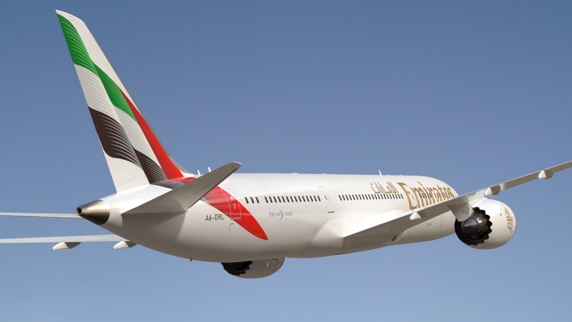 3D Emirates Boeing 789 SC Model - TurboSquid 2400287