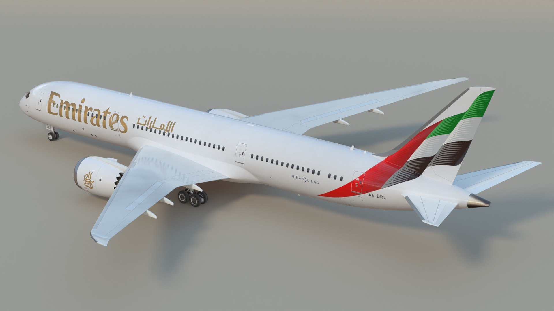 3D Emirates Boeing 789 SC Model - TurboSquid 2400287