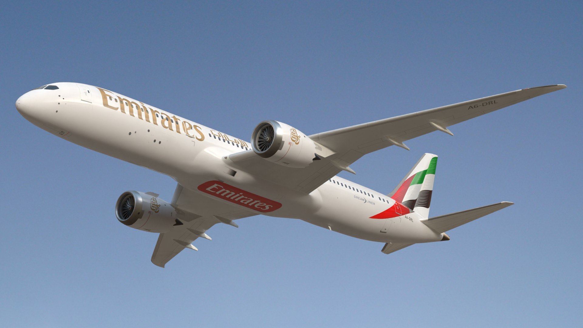3D Emirates Boeing 789 SC Model - TurboSquid 2400287