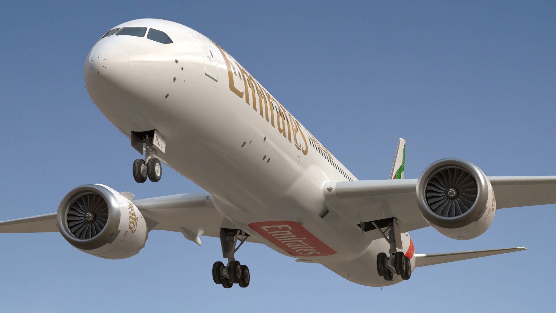 3D Emirates Boeing 789 SC Model - TurboSquid 2400287