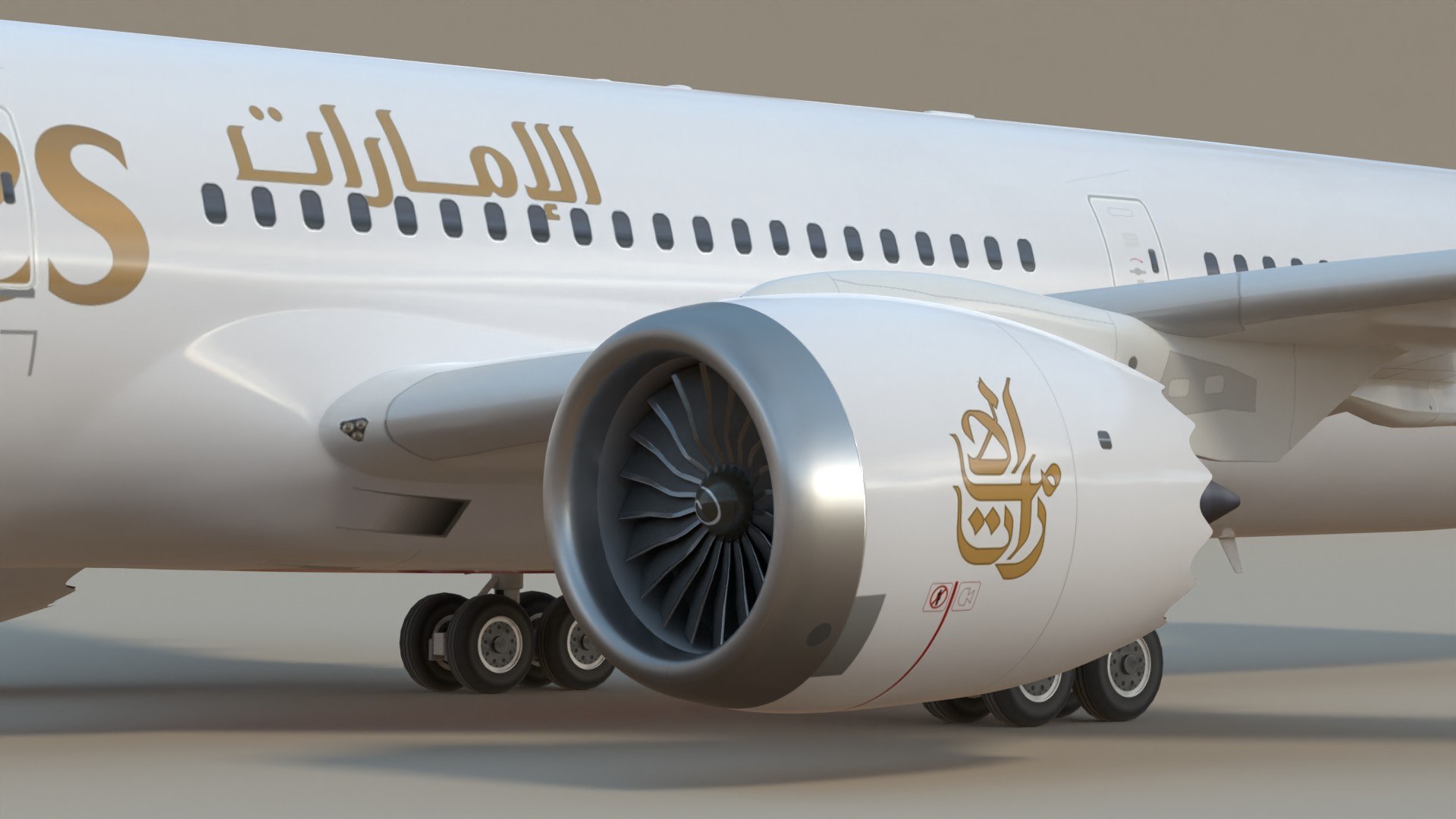 3D Emirates Boeing 789 SC Model - TurboSquid 2400287