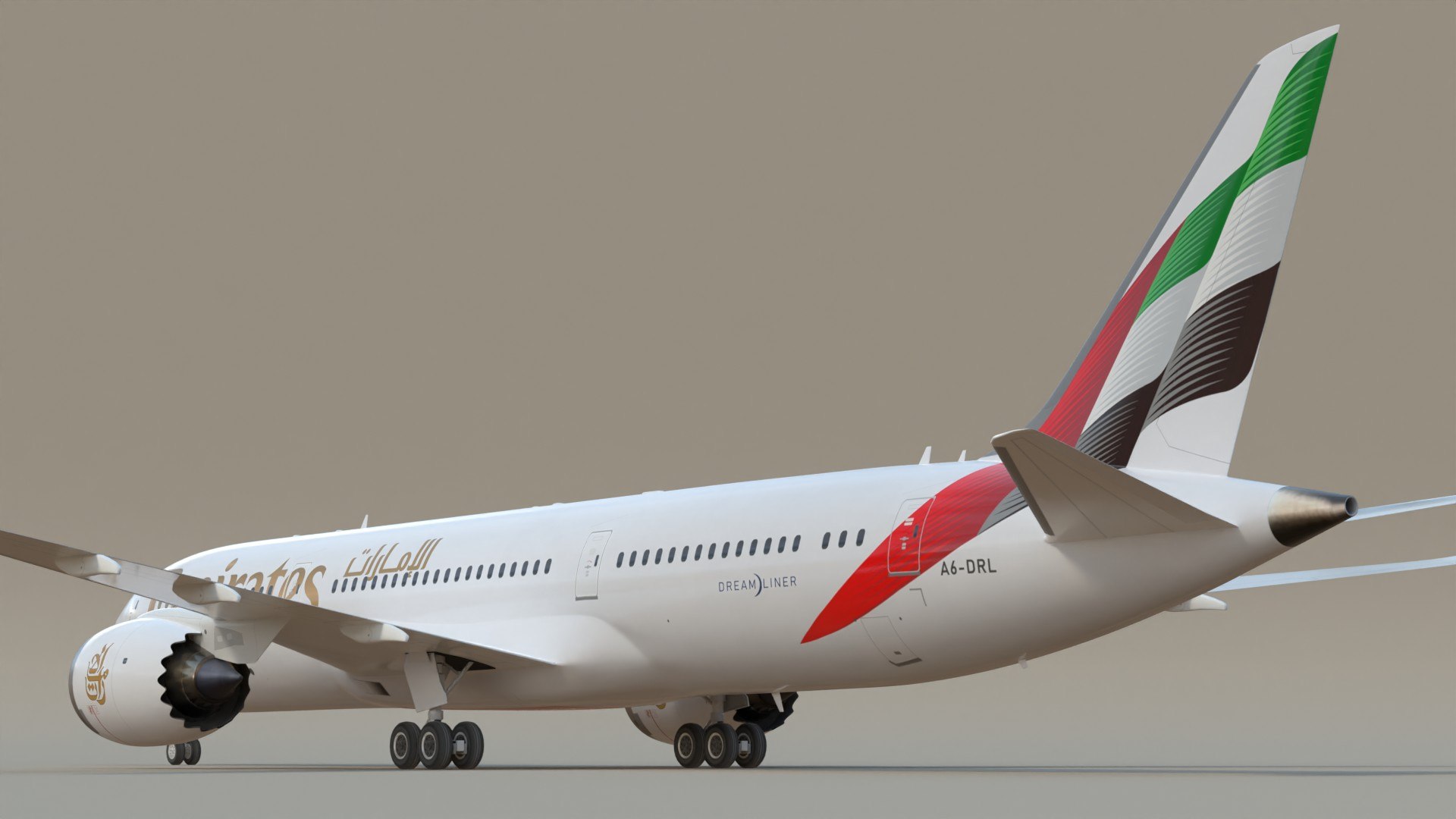 3D Emirates Boeing 789 SC Model - TurboSquid 2400287