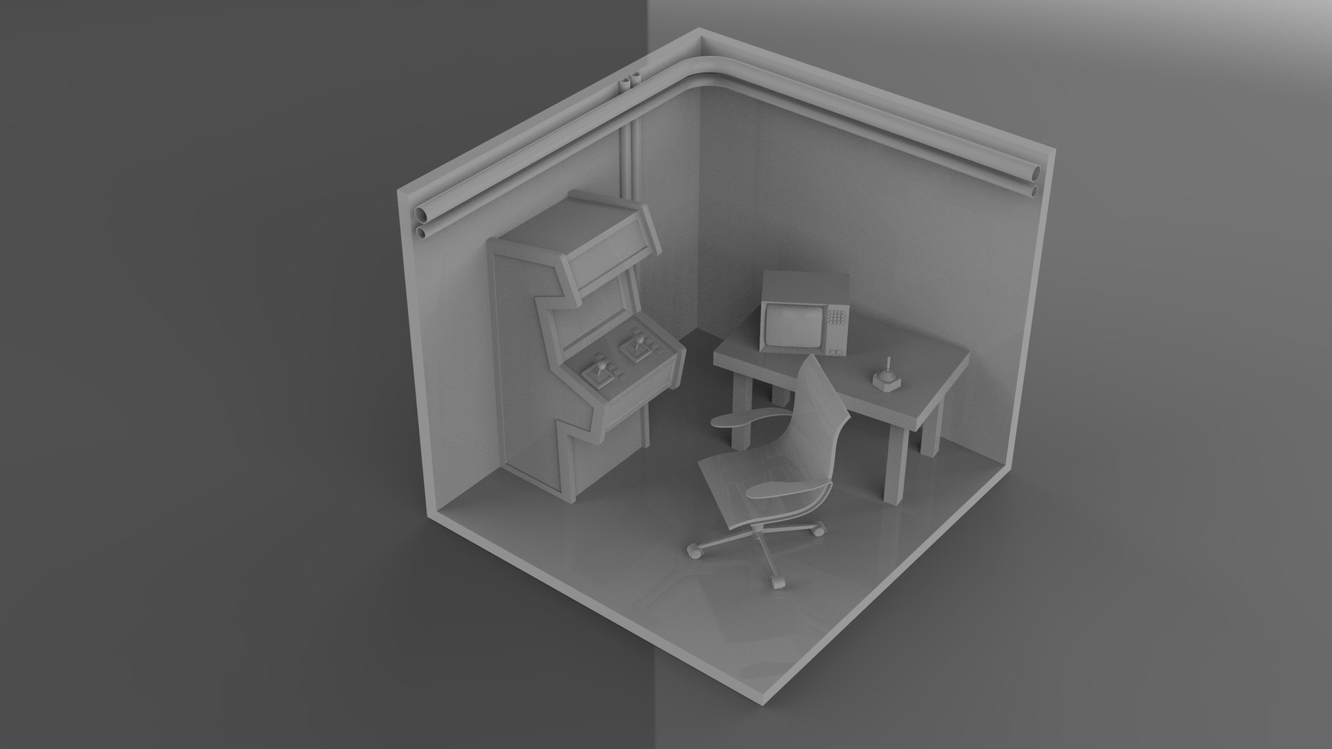 3D Model Mini Arcade Room - TurboSquid 1802571
