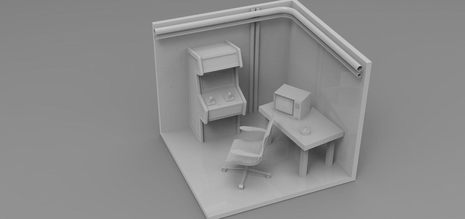 3D Model Mini Arcade Room - TurboSquid 1802571