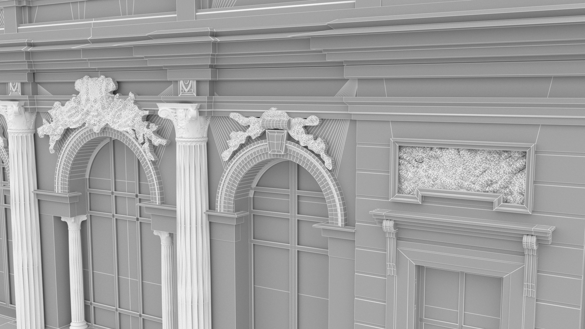 3D Great Drama Theater Facade Building Model - TurboSquid 1331839