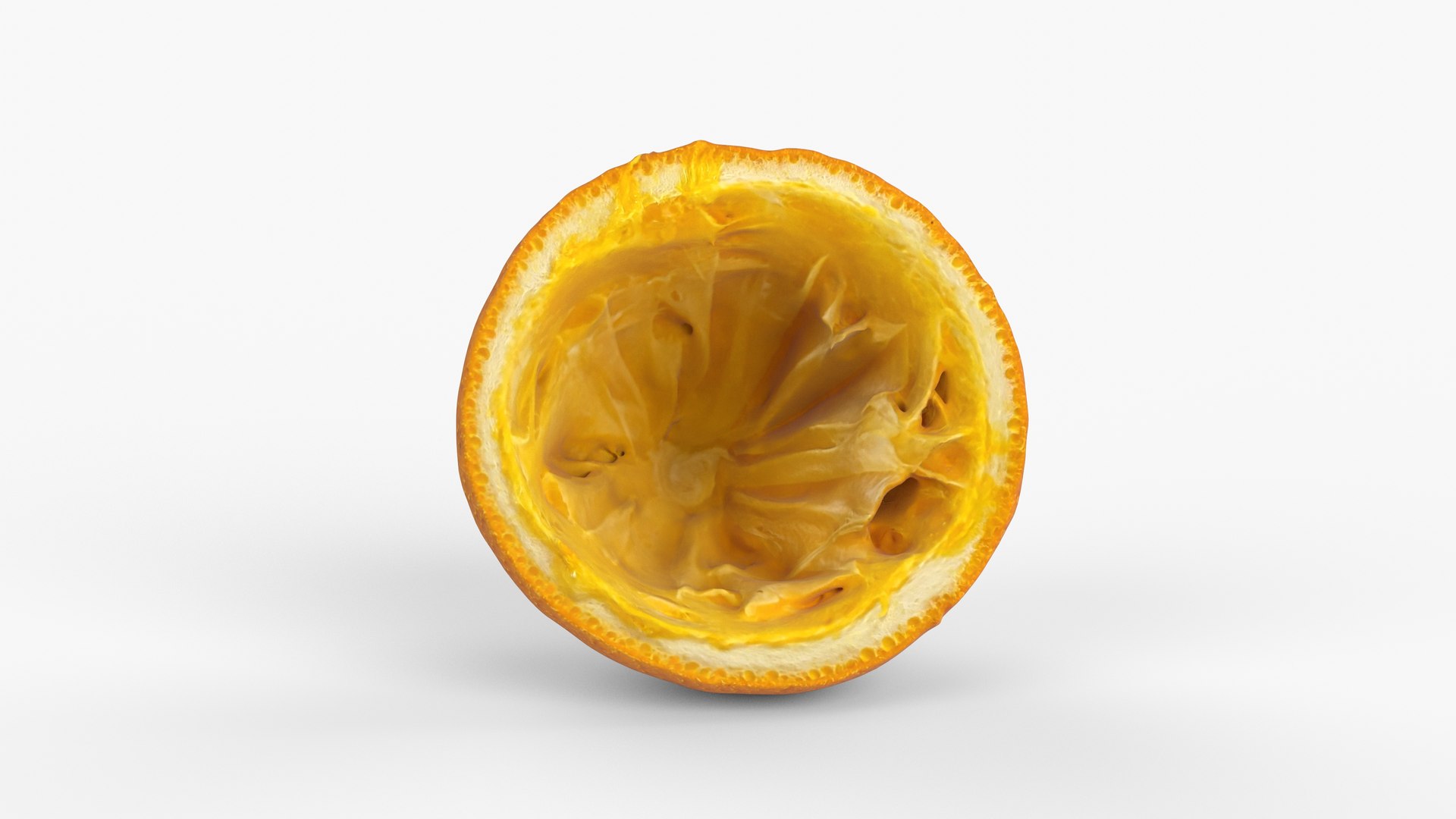 3D Model Squeezed Half Orange Peel Skin - Scan - TurboSquid 2414162