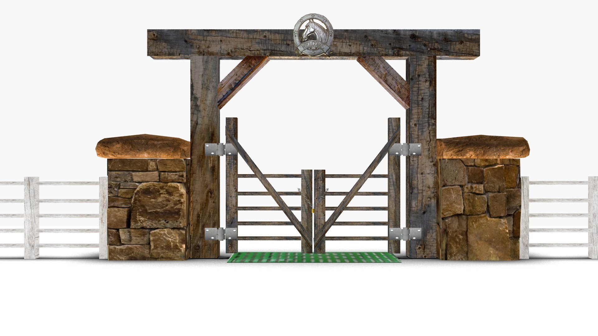 3D Ranch Gate Model - TurboSquid 1924693