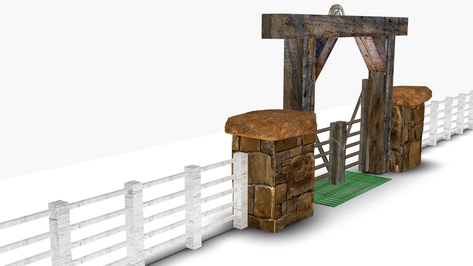 3D Ranch Gate Model - TurboSquid 1924693