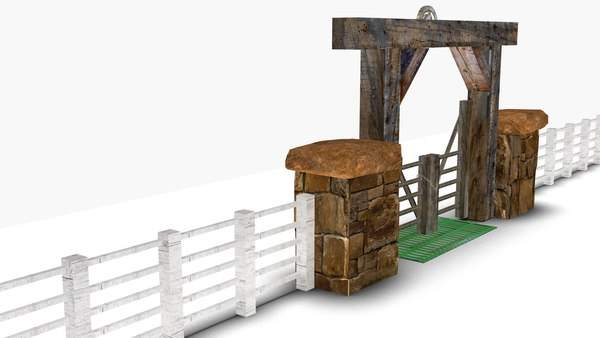 3D Ranch gate model - TurboSquid 1924693