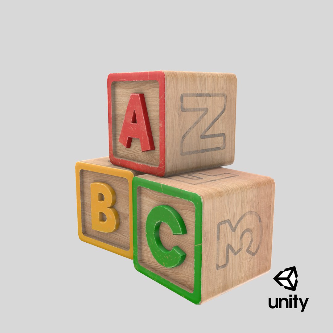 3D alphabet blocks model - TurboSquid 1280906