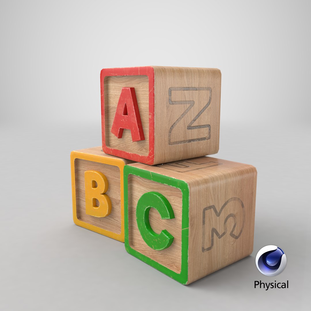 3D alphabet blocks model - TurboSquid 1280906