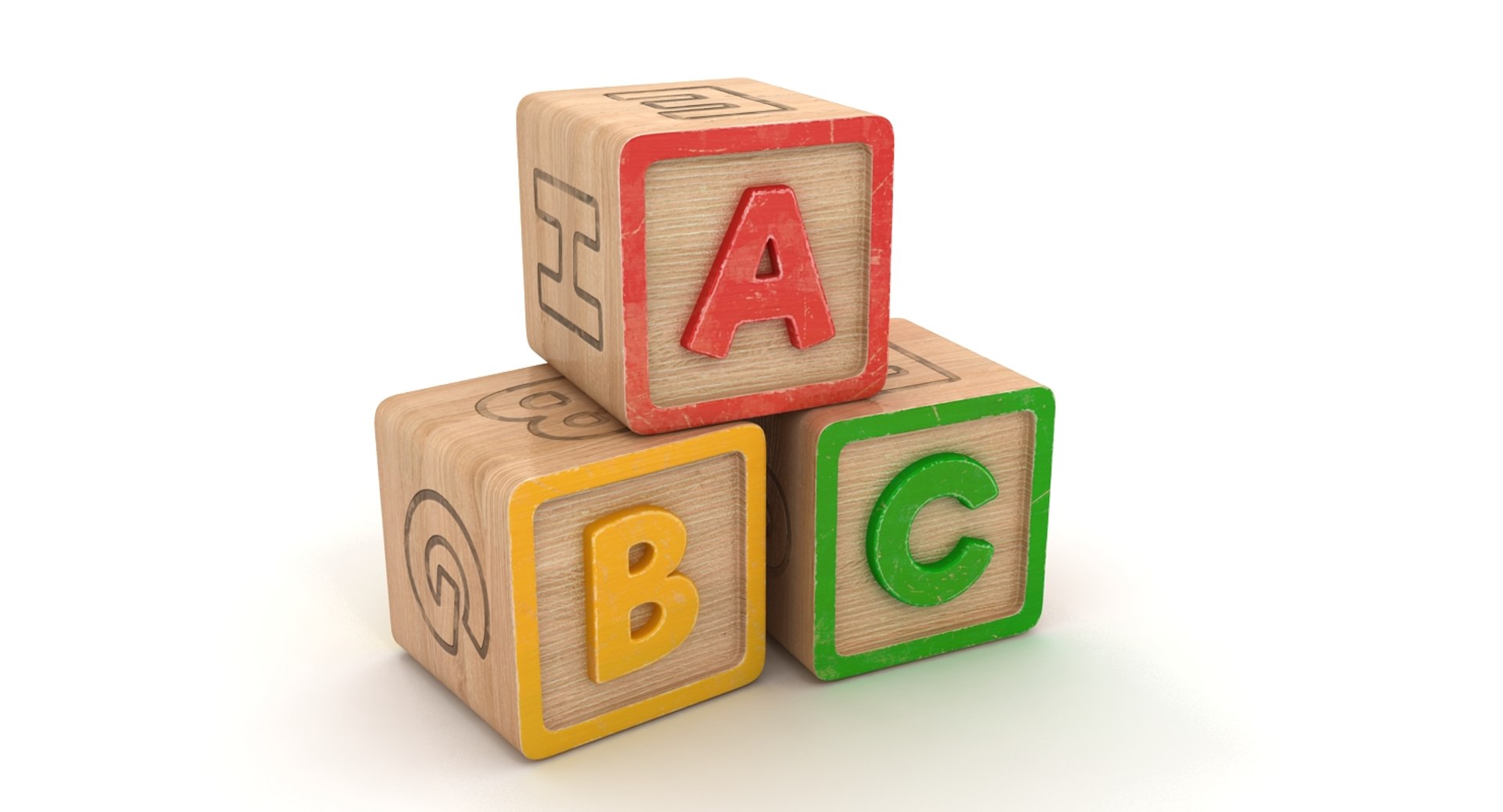 3D Alphabet Blocks Model - TurboSquid 1280906