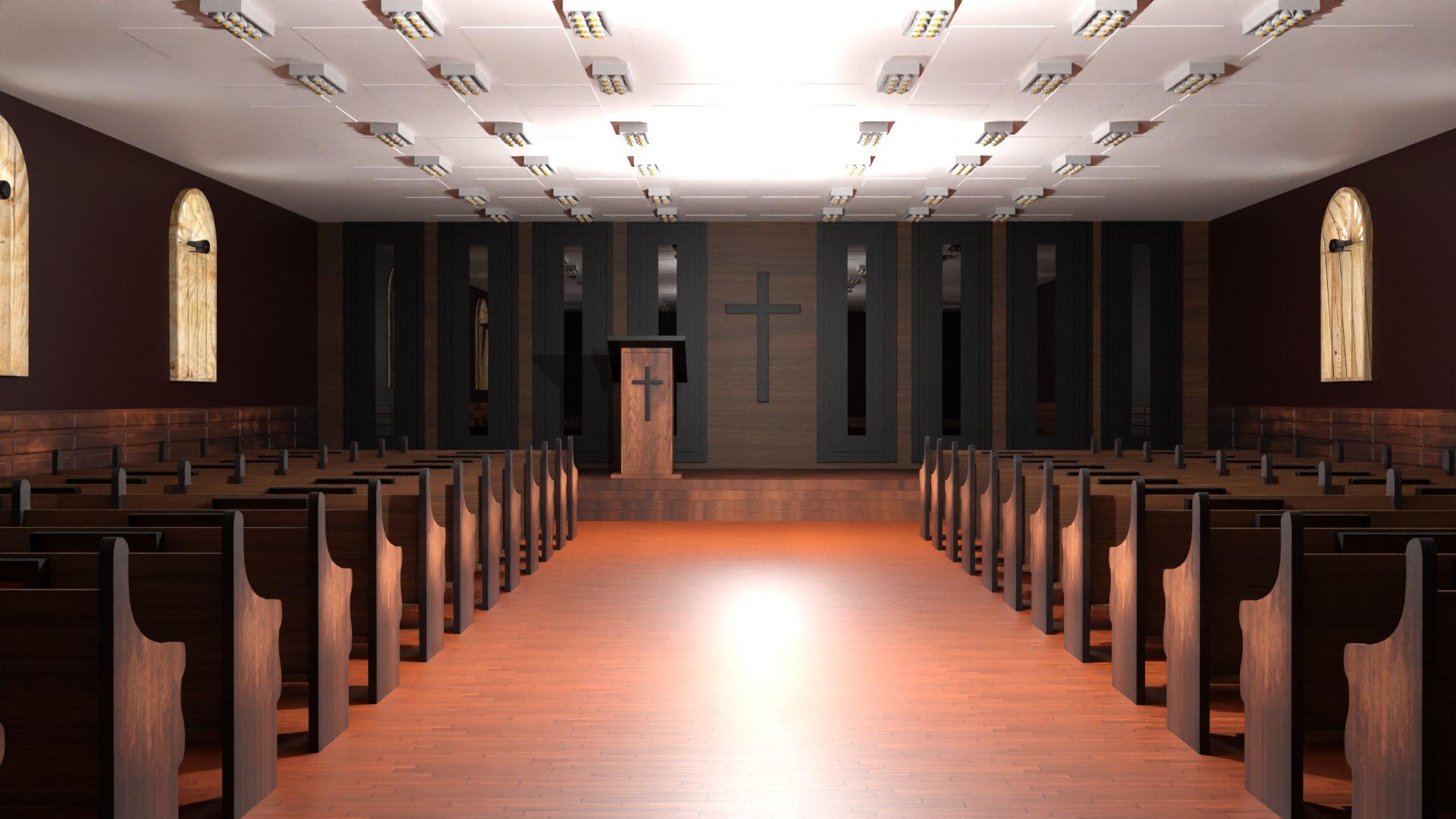 3D Church Interior - TurboSquid 2178885