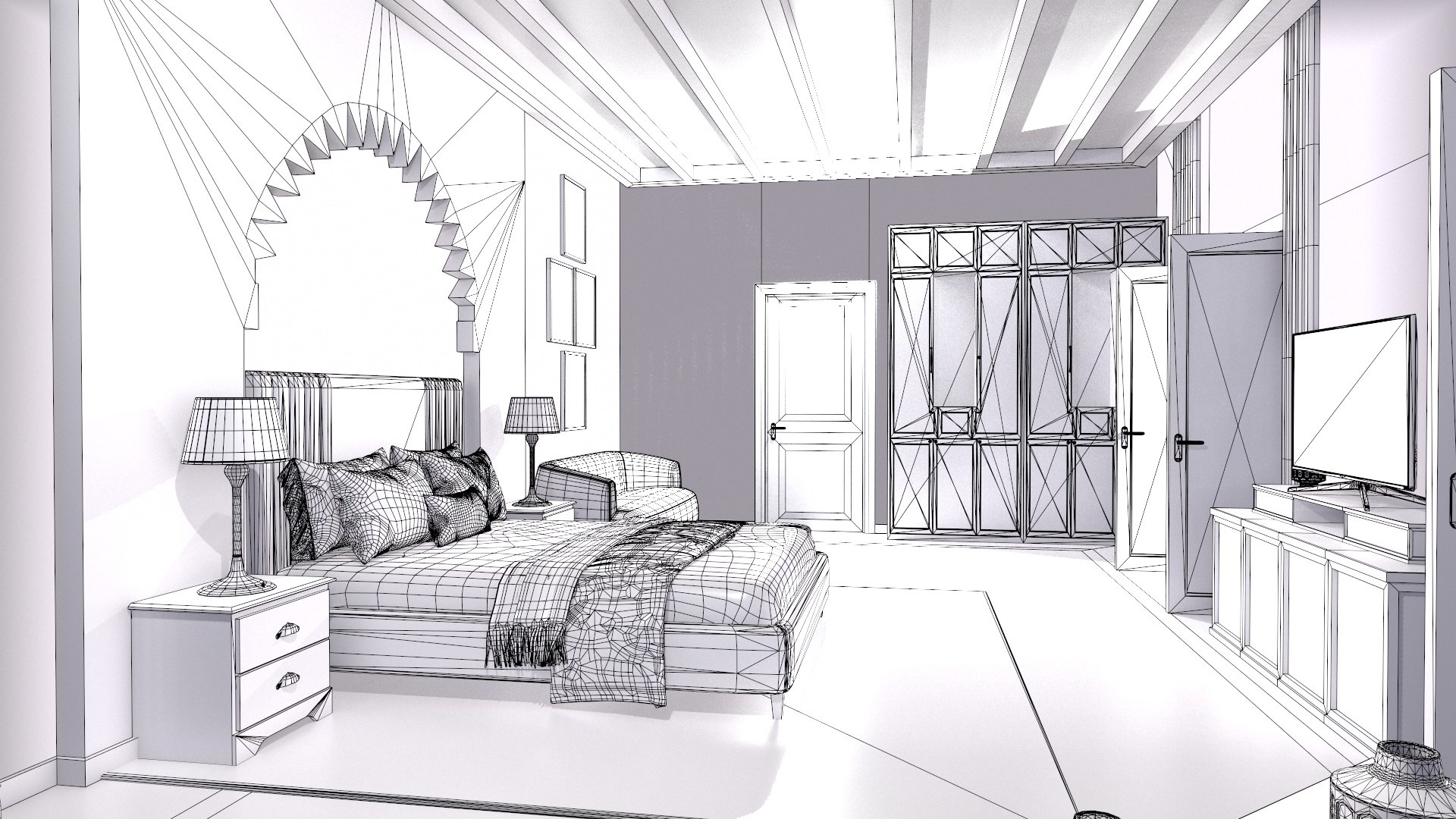 3D Bedroom And Drawingroom - TurboSquid 2149871