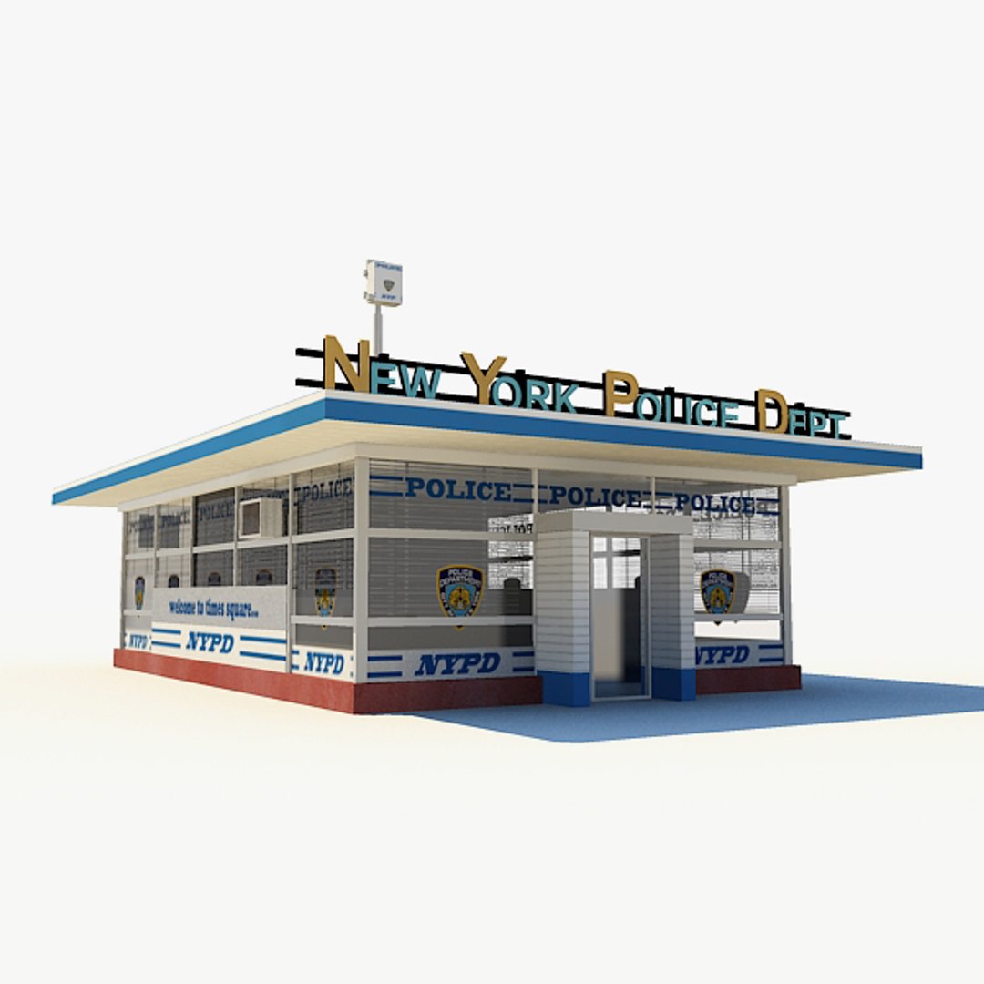 small police station 3d c4d