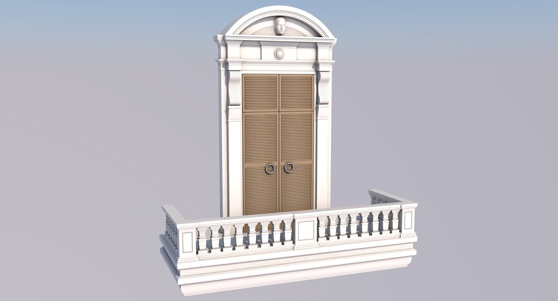 3d model balcony