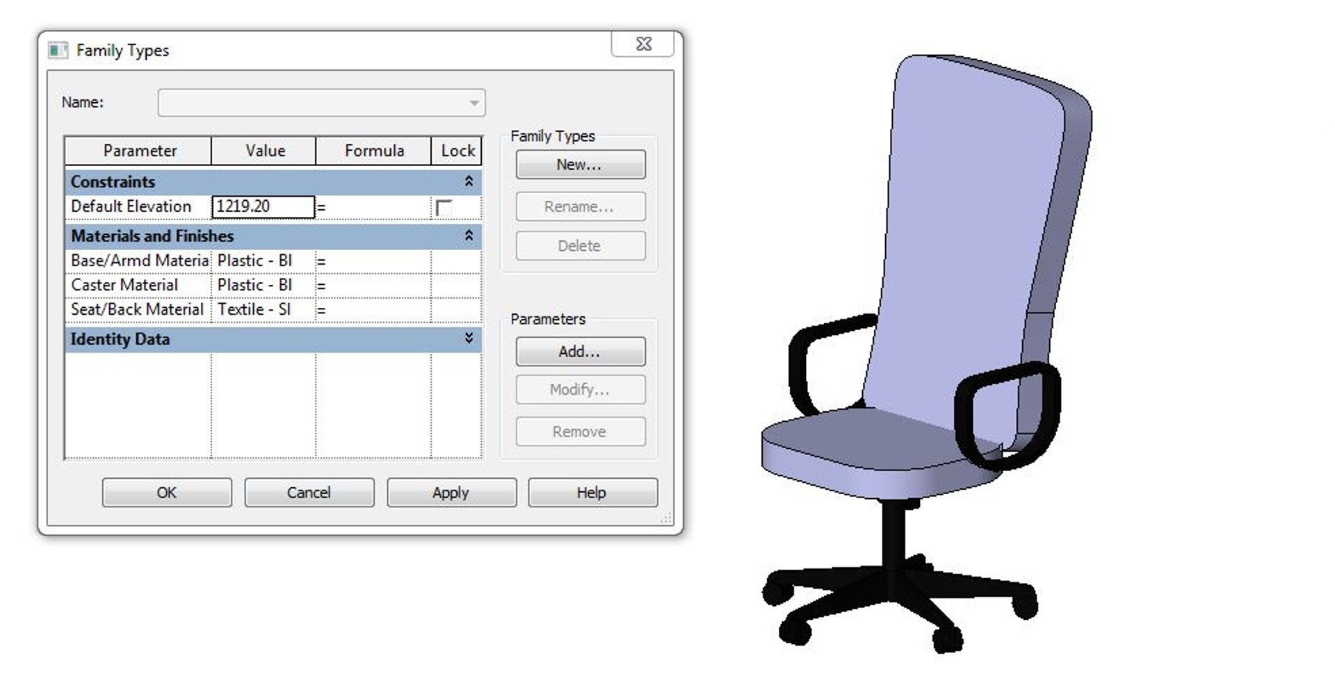 Free Executive Chair Revit 2012 3d Model