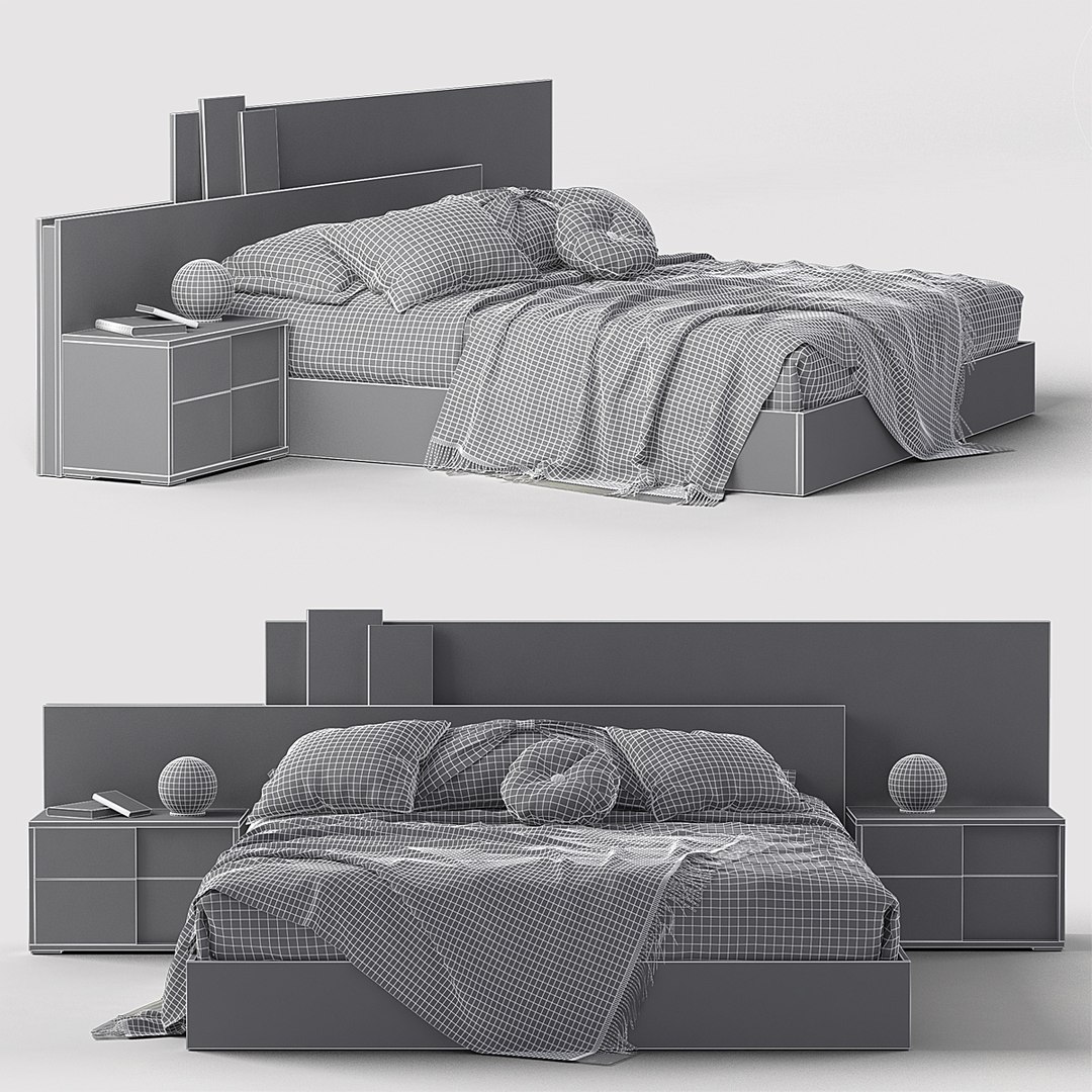 3D bed status futura model - TurboSquid 1224673