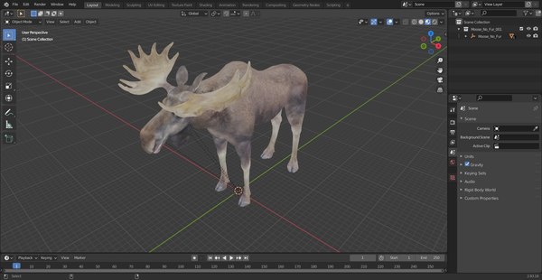 modelo 3d Alce sin piel - TurboSquid 2088909