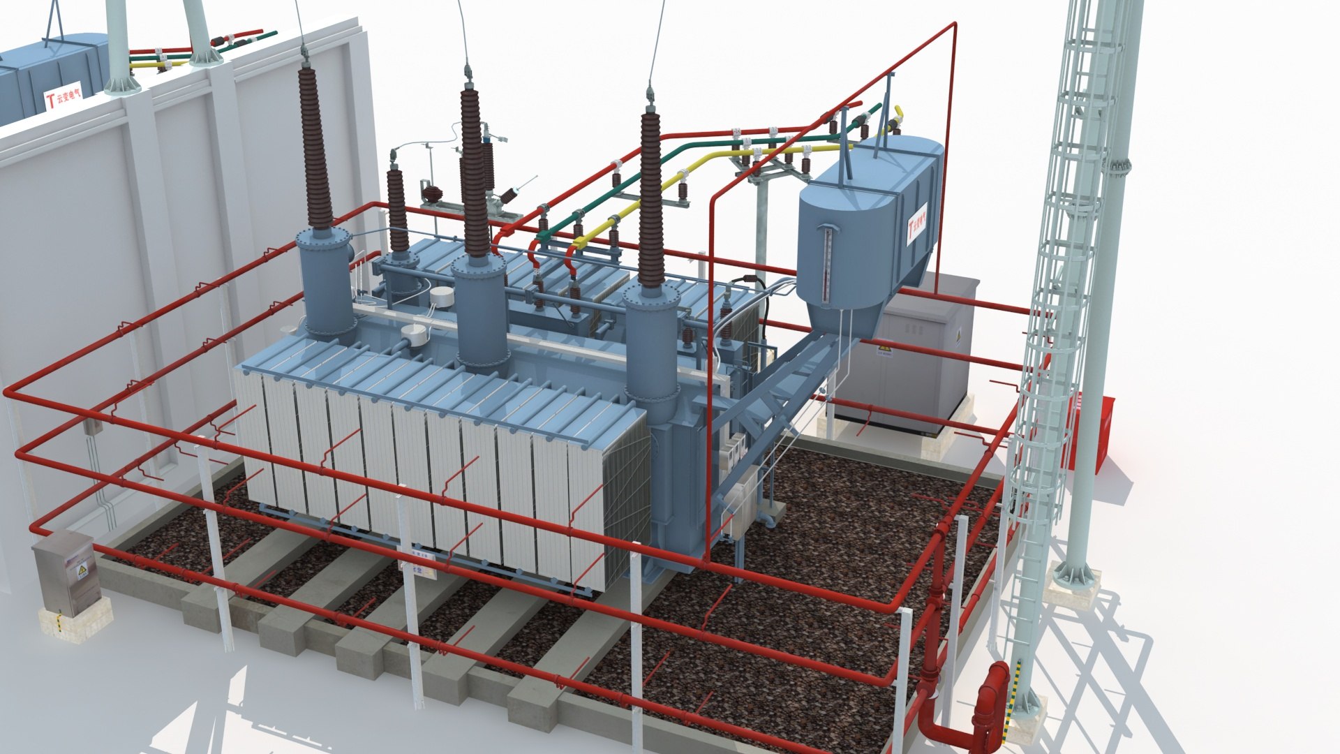 Electrical Substation 3D Model - TurboSquid 2392480