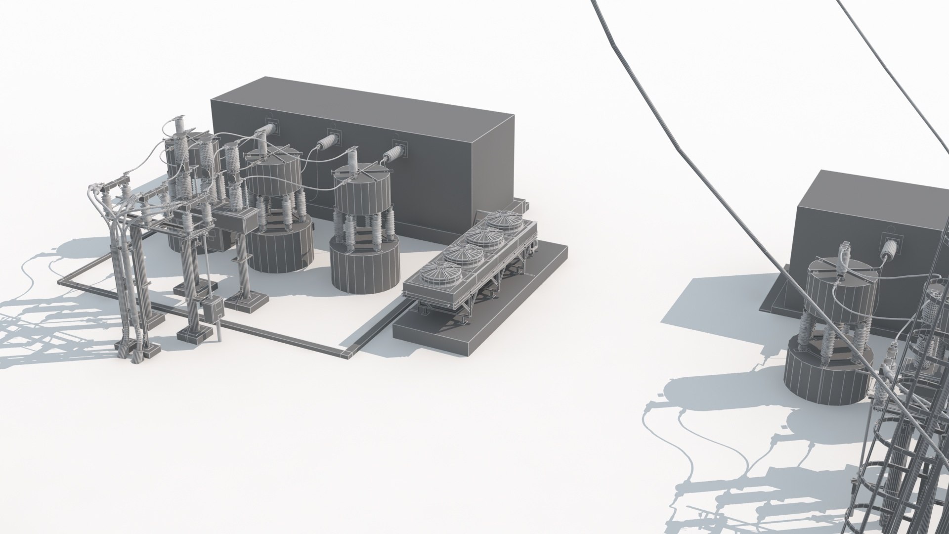 Electrical Substation 3D Model - TurboSquid 2392480