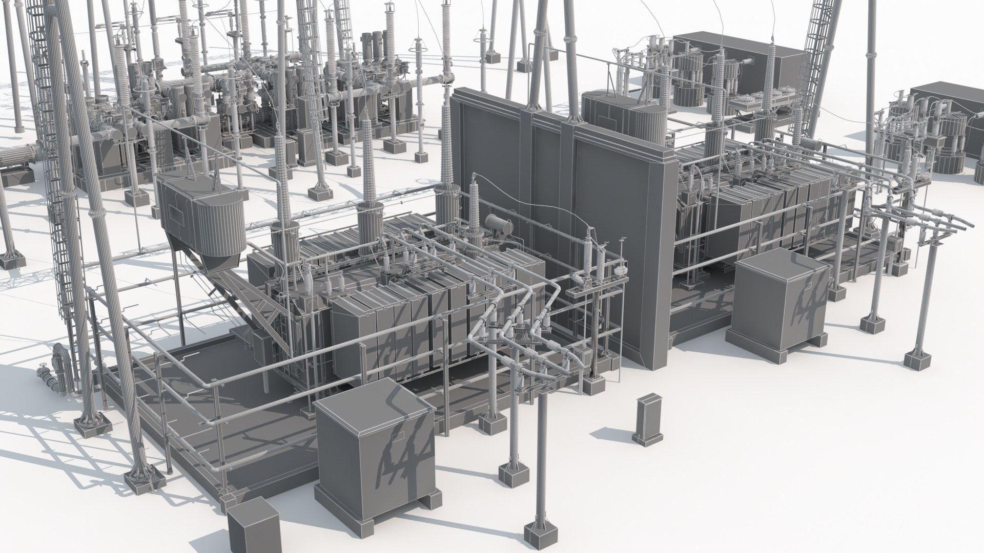 Electrical Substation 3D Model - TurboSquid 2392480