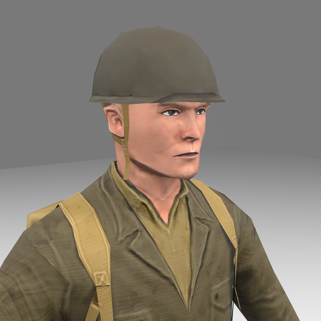 Super Low Poly US WW2 GI Soldier Character Model 3D Model - TurboSquid ...