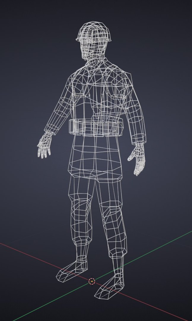 Super Low Poly US WW2 GI Soldier Character Model 3D Model - TurboSquid ...