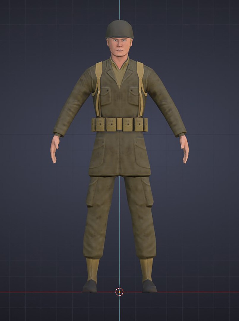 Super Low Poly US WW2 GI Soldier Character Model 3D Model - TurboSquid ...
