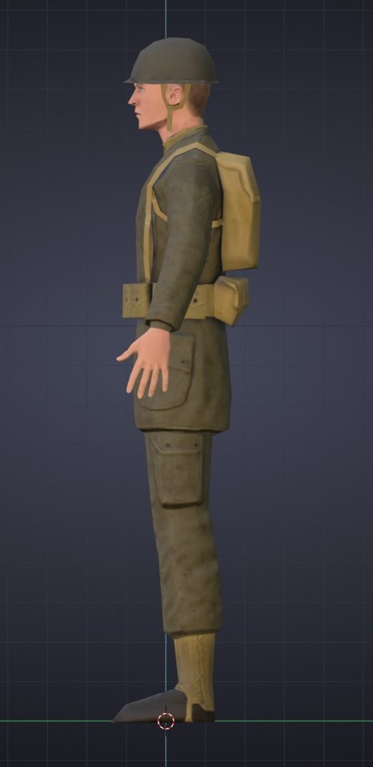Super Low Poly US WW2 GI Soldier Character Model 3D Model - TurboSquid ...