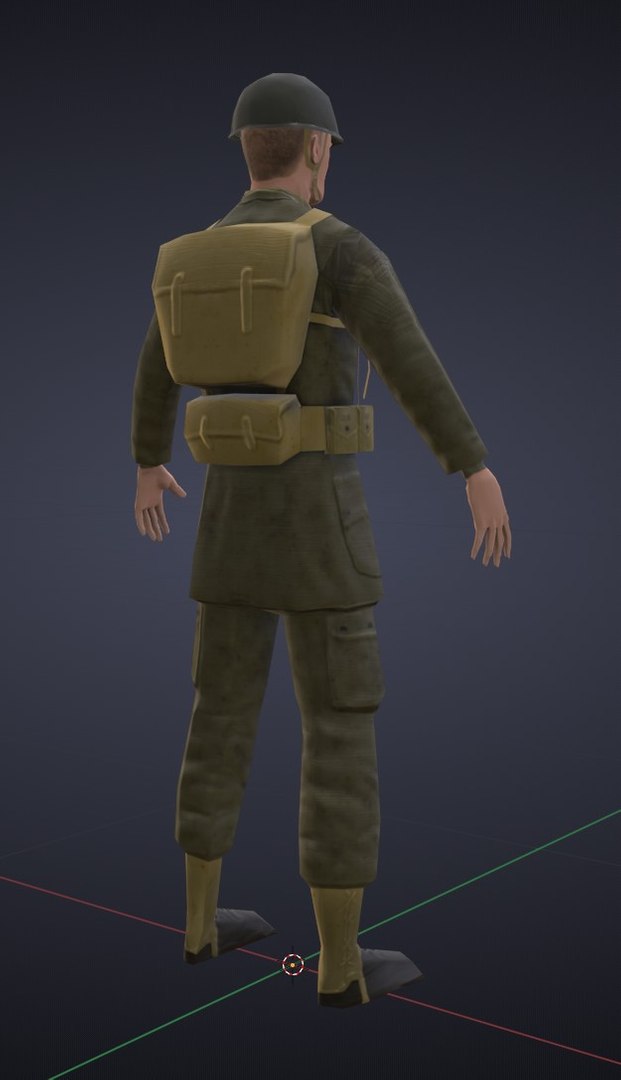 Super Low Poly US WW2 GI Soldier Character Model 3D Model - TurboSquid ...